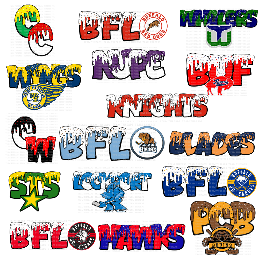 Team Logo Drip T-shirt – Your Team Threads